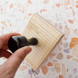 Library Card Stamp, a Bookplate Rubber Stamp for Your Personal or ...