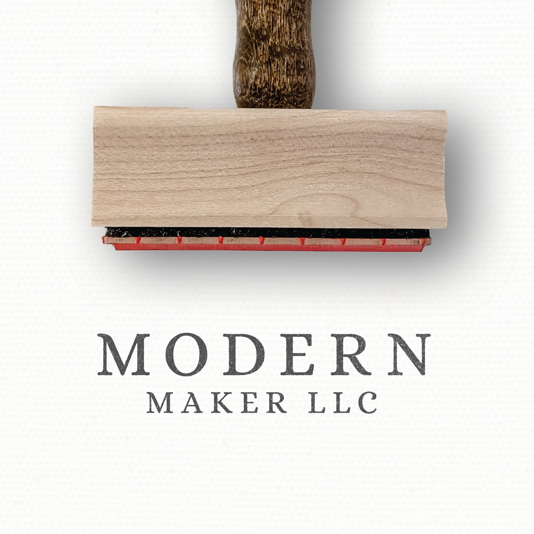 Simple Business Name Stamp, a Large Custom Logo Rubber Stamp designed ...