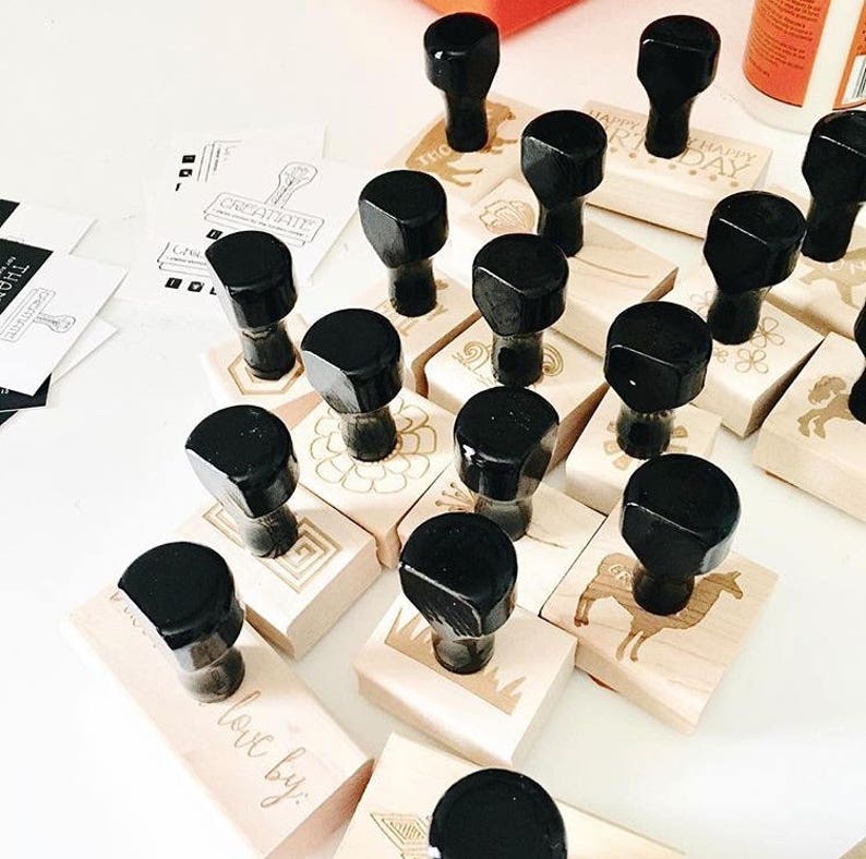 Large Custom Stamp Custom Logo Stamp Custom Rubber Stamp | Etsy