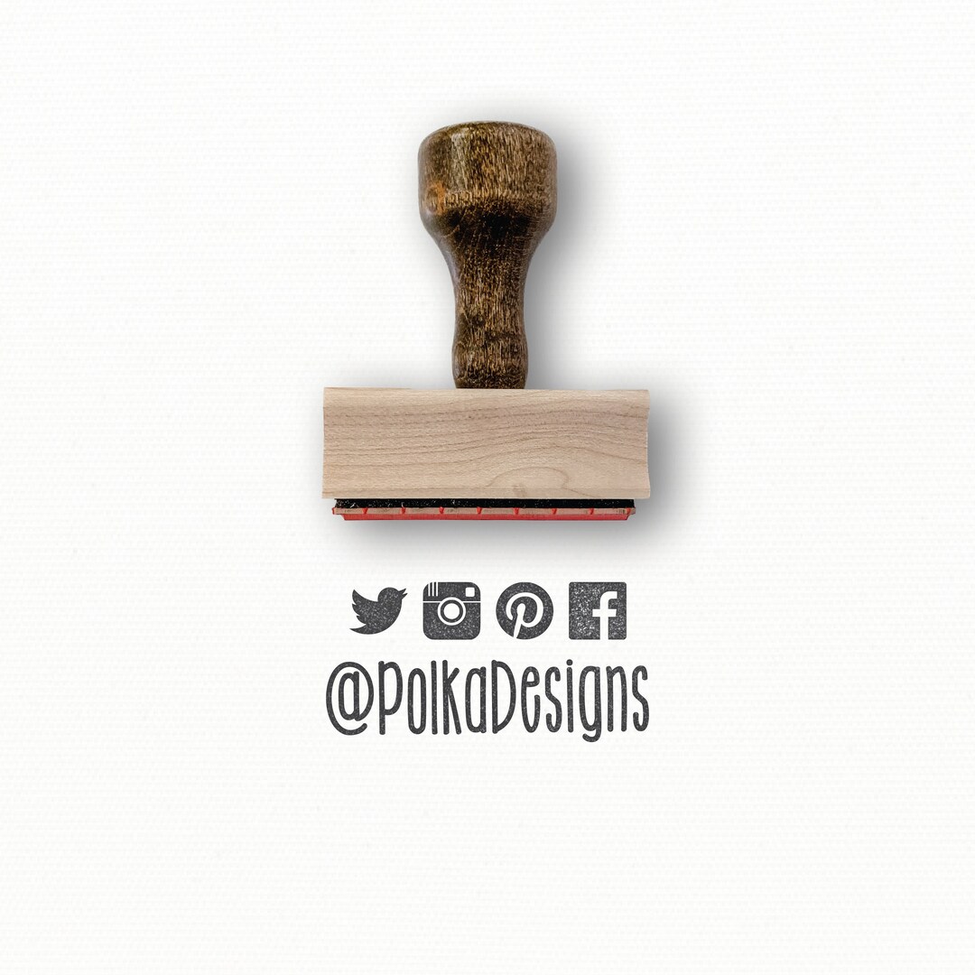 Custom Social Media Stamp | Follow Me on Instagram Stamp | Packaging ...