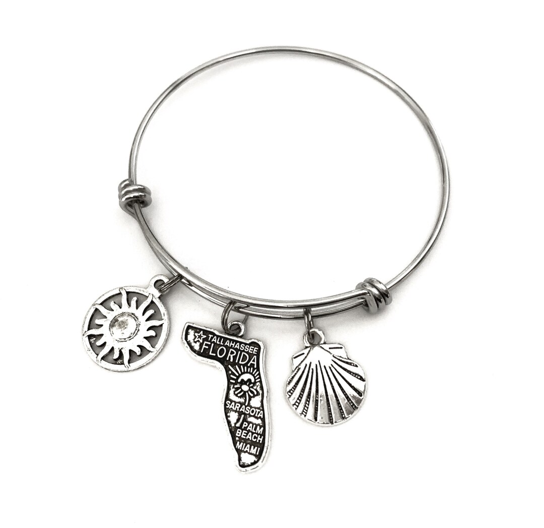 Florida Theme Bracelet. Includes State of Florida, a Sun for the ...