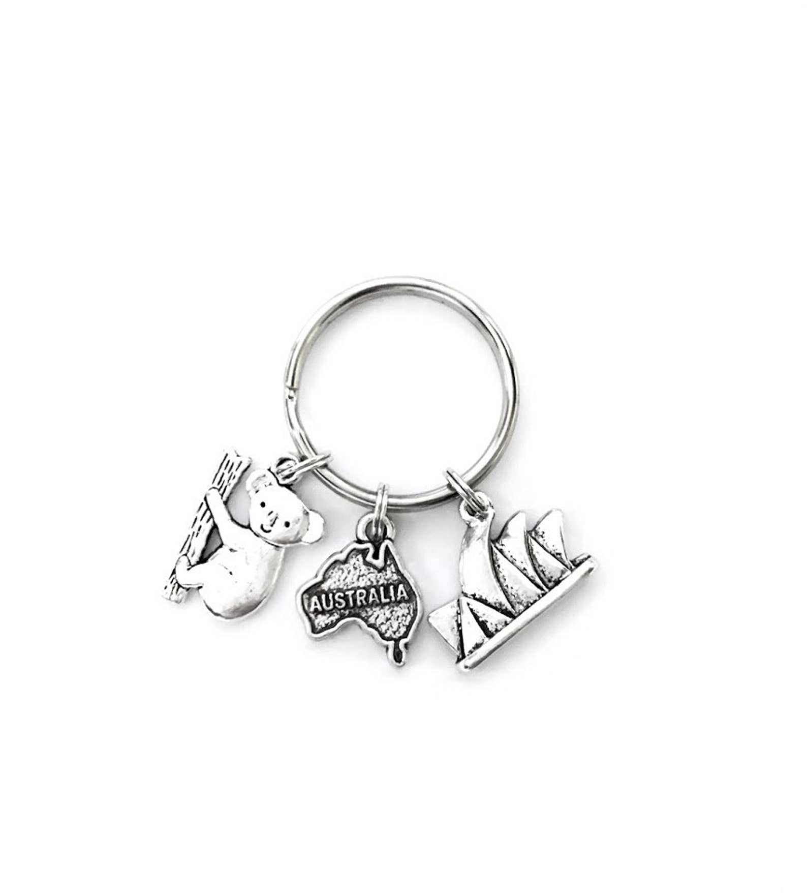 Australia Themed Keychain. Includes Australia Continent - Etsy
