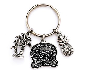 Palm Tree Key Chain - Etsy