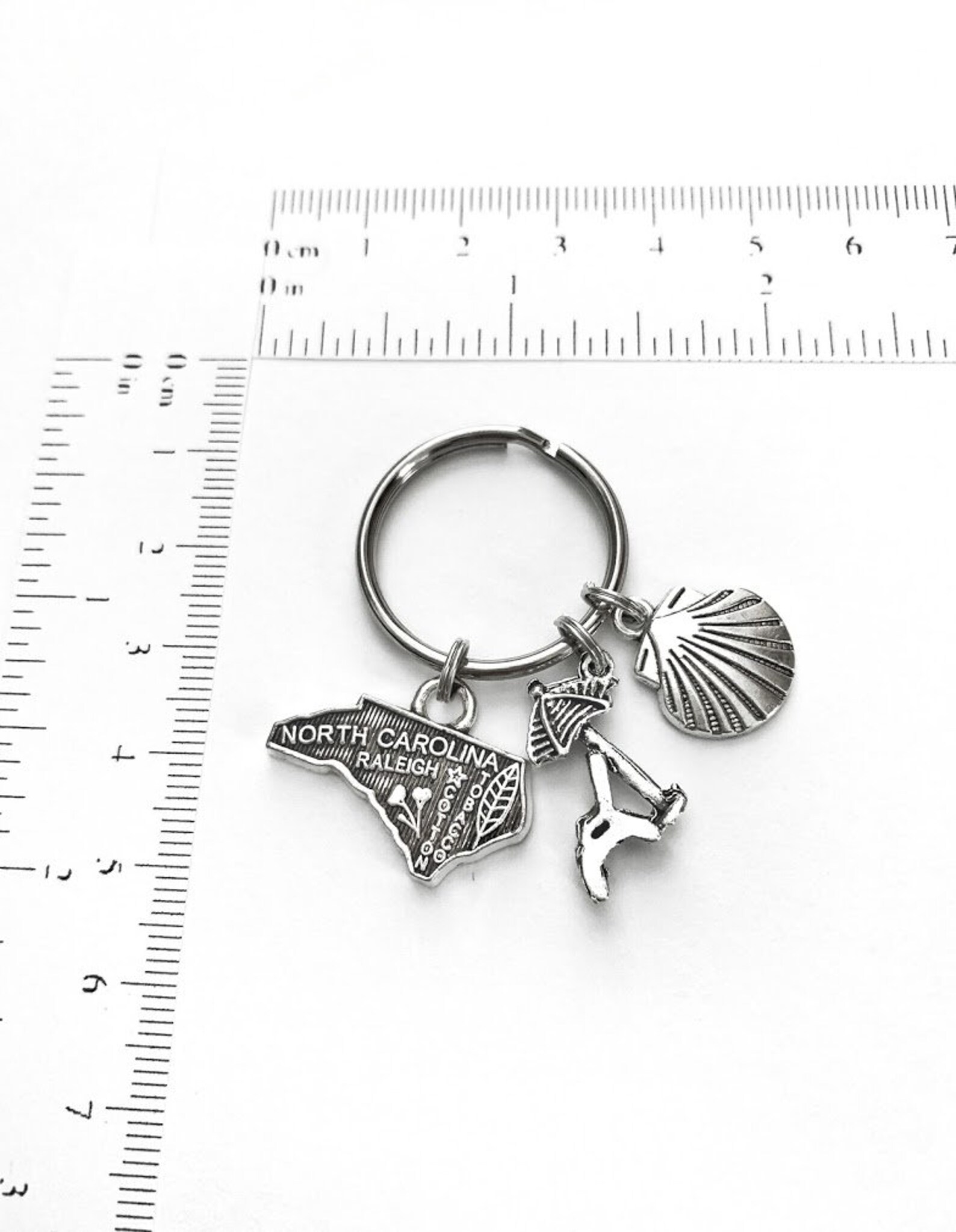 North Carolina Beach Themed Keychain. Seashell North | Etsy