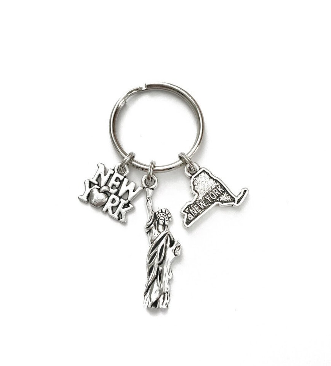 New York Themed Keychain. Includes Includes New York State, New York ...
