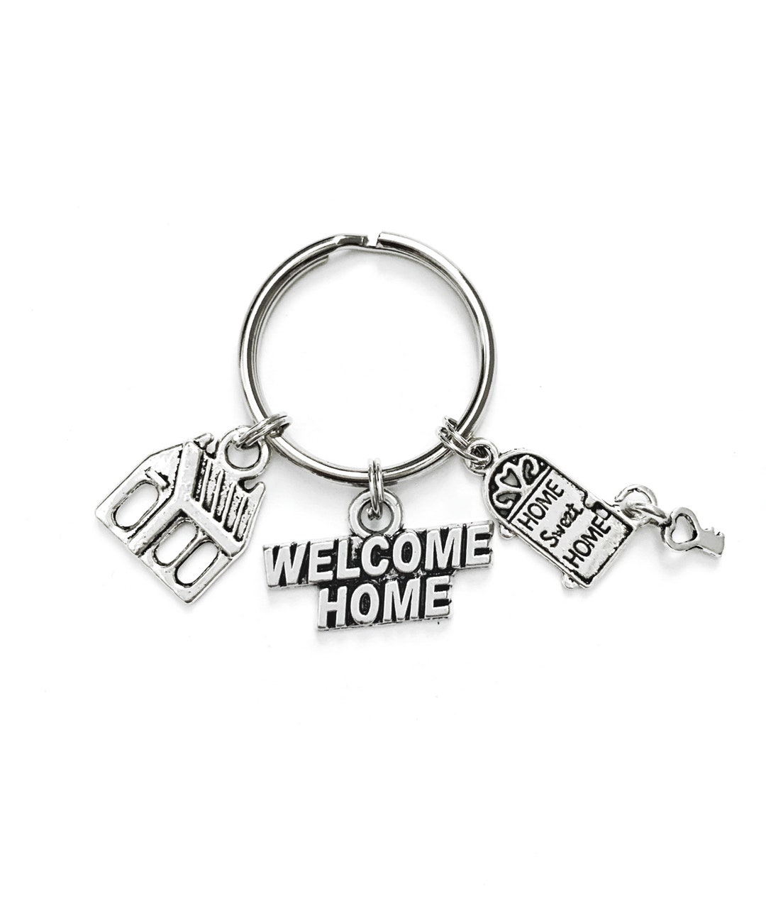 New Homeowner Themed Keychain. Door With Key and Home Sweet Home ...