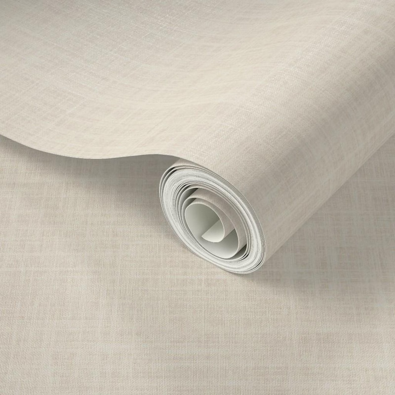 Linen Wallpaper Beige - Etsy