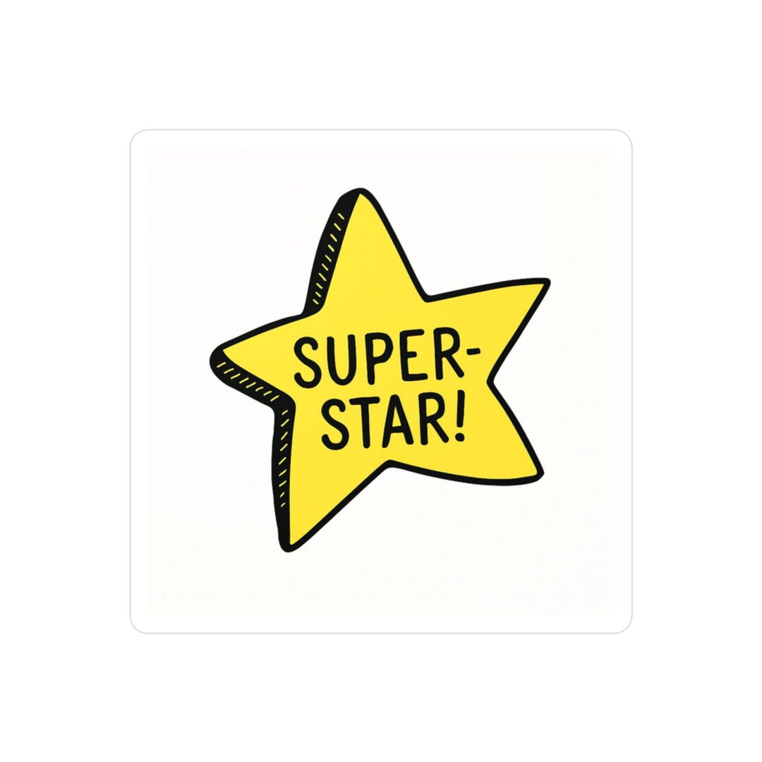 Vinyl Decal, Inspirational Star Sticker, "superstar" - Etsy
