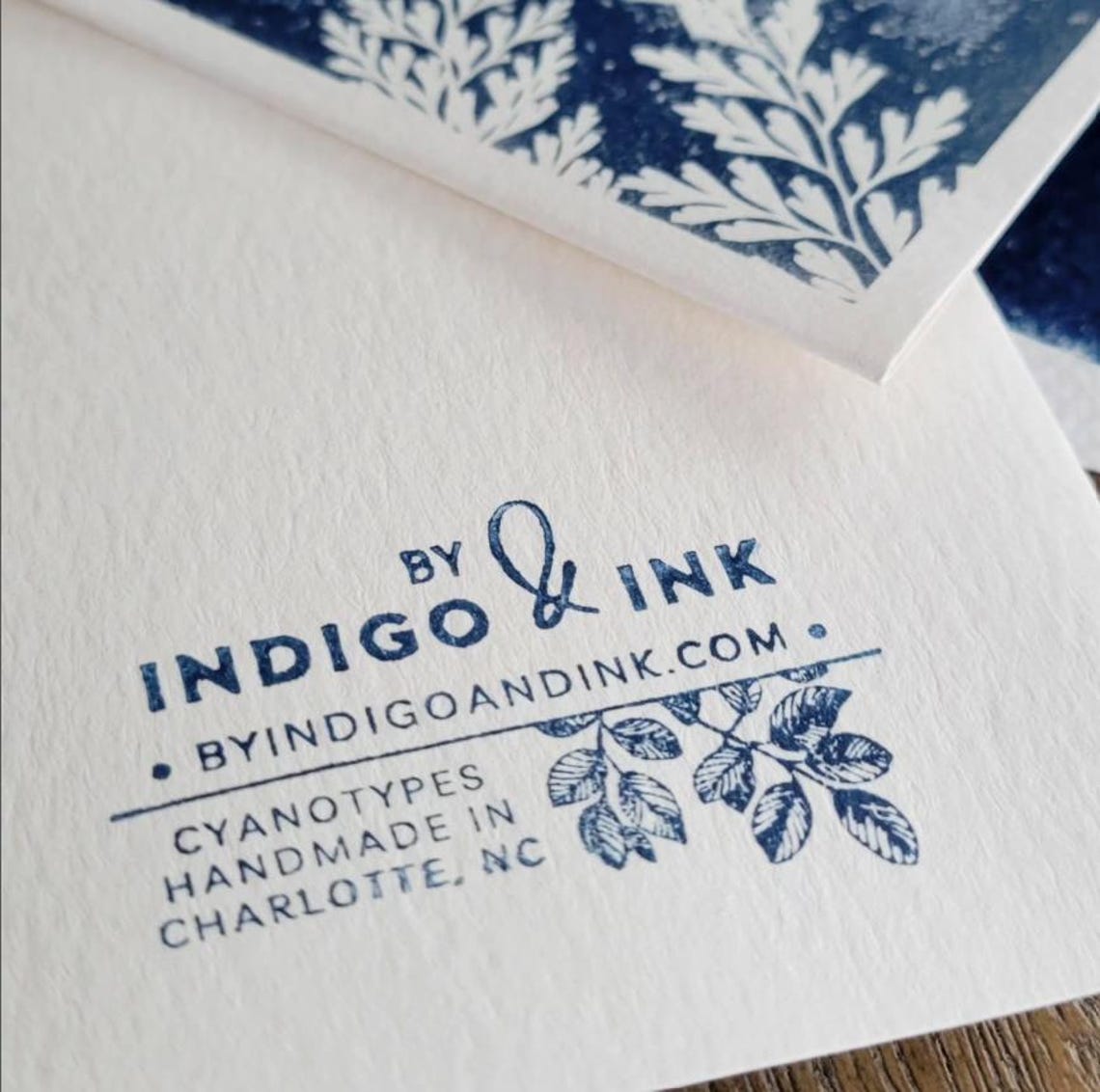 Handmade Cyanotype Note Cards – Set of 4 – Scandinavian Christmas Trees ...