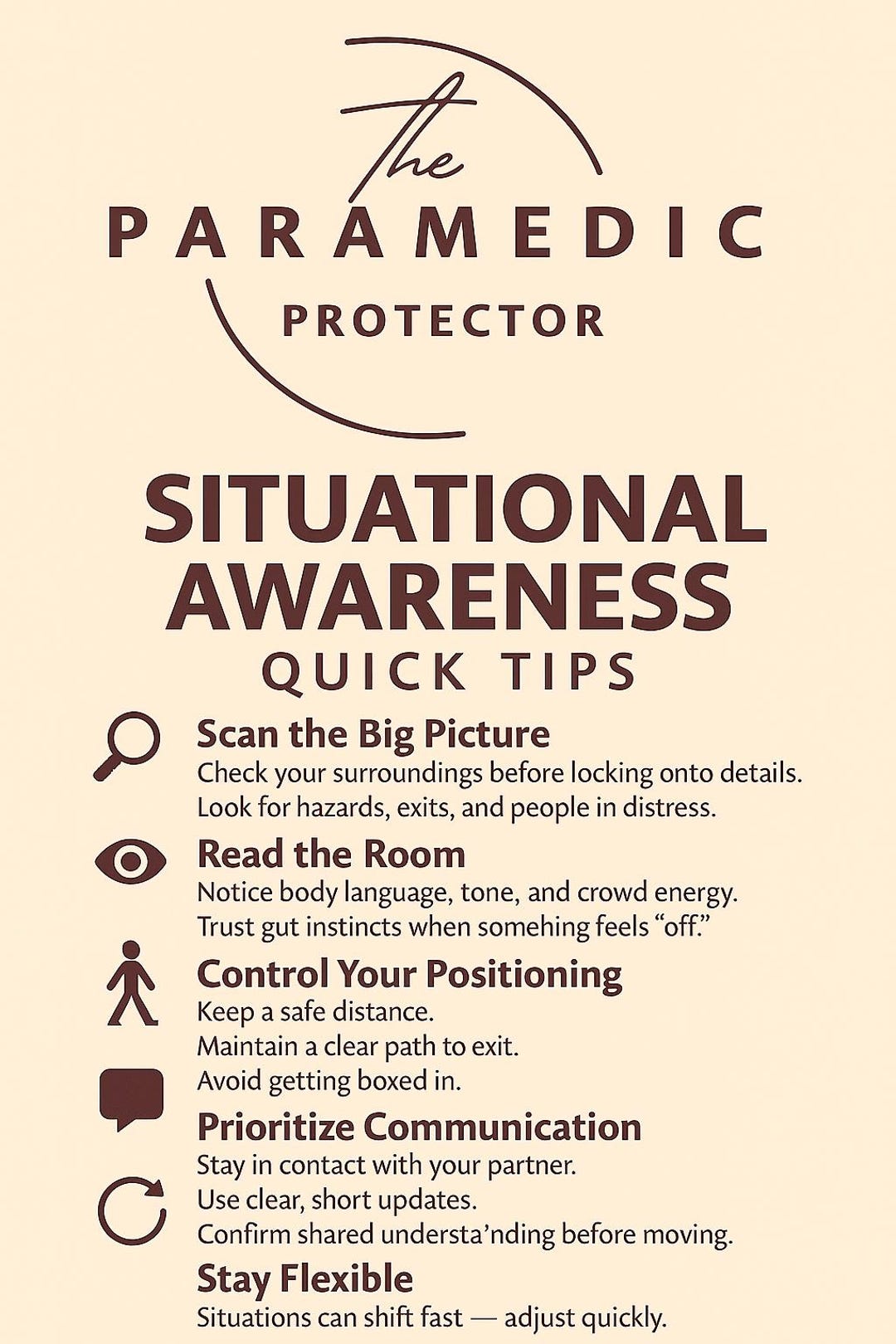 Situational Awareness Tips: Quick Reference Card - Etsy