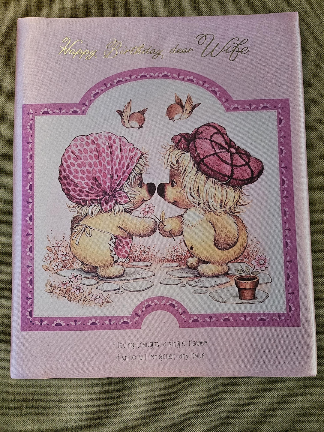 A4 Padded Birthday Card Dear Wife, Woofits Dogs, Vintage, RARE - Etsy