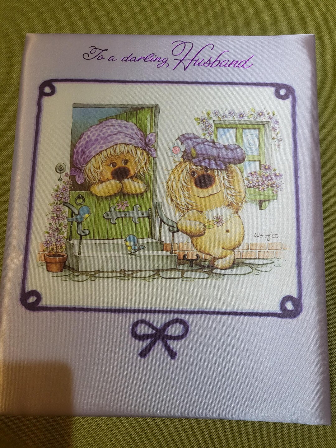 Padded A4 Boxed Satin Card Vintage Woofits Birthday Husband - Etsy