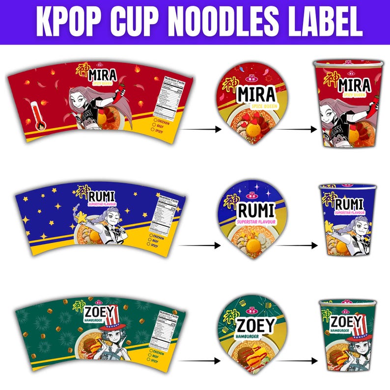 Canva Editable Custom Name K Pop Demon Hunter, Kpop Demons Hunter ...