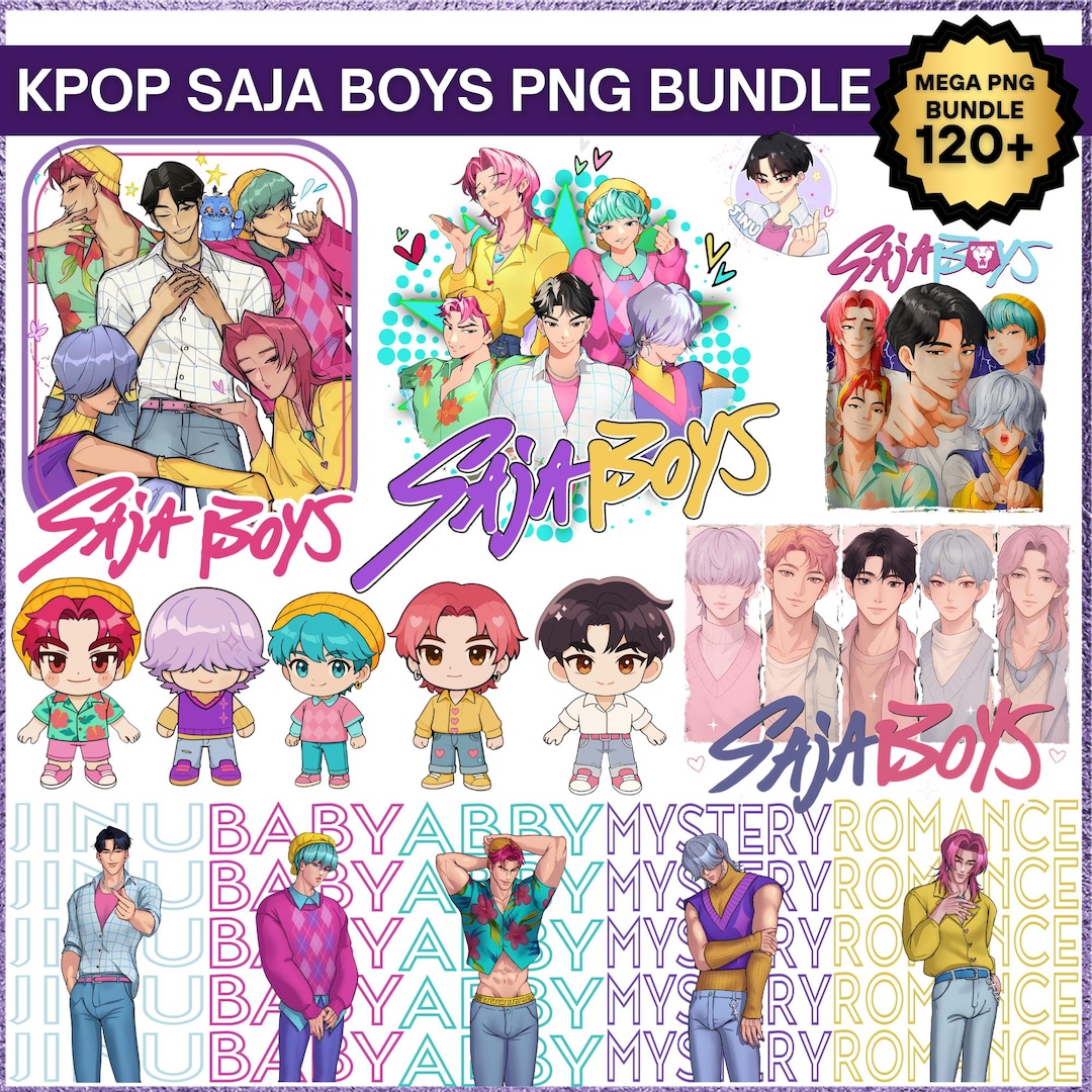 Más de 120 Kpop Saja Boys PNG Bundle, Saja boys Band Png, Kpop Demon ...