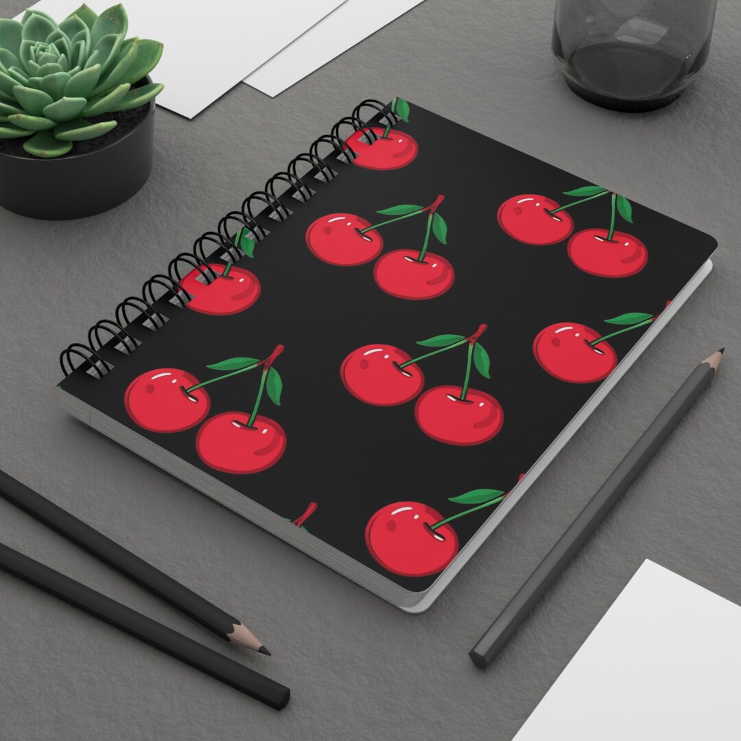 Charming Cherry Spiral Bound Journal | Cute Notebook, Gift for Students ...
