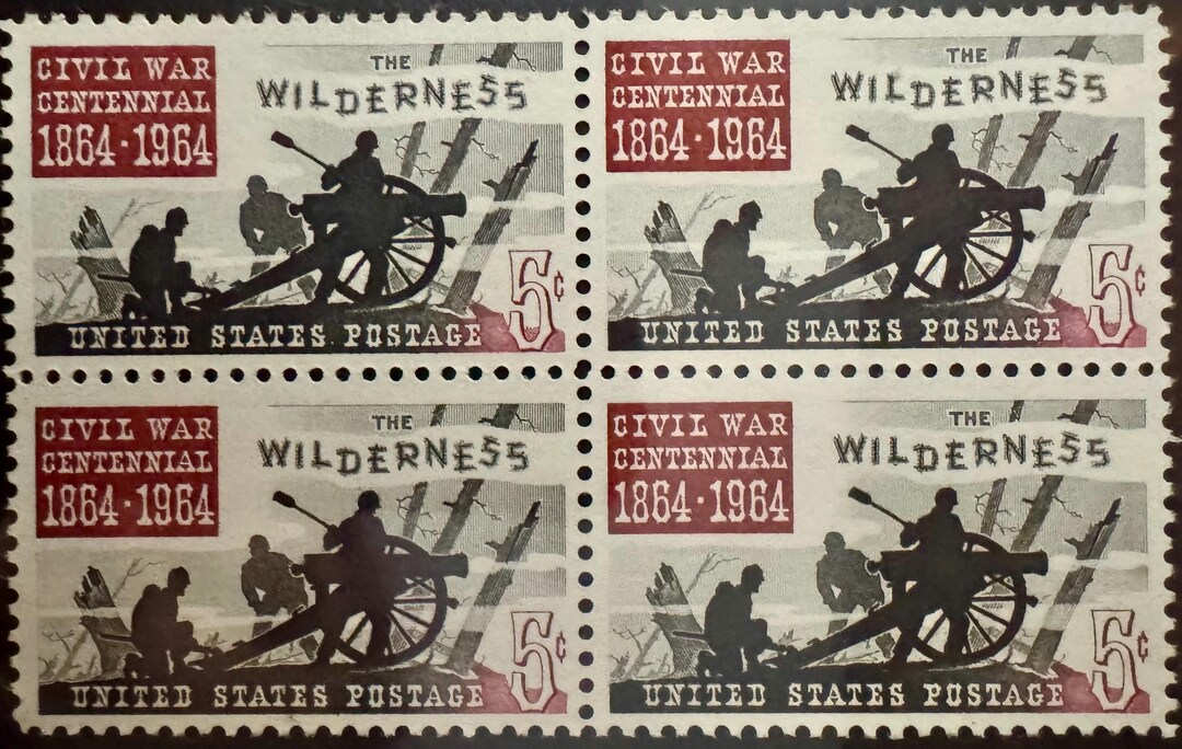 1964 Civil War Centennial Stamp Block: Battle of the Wilderness, MNH - Etsy
