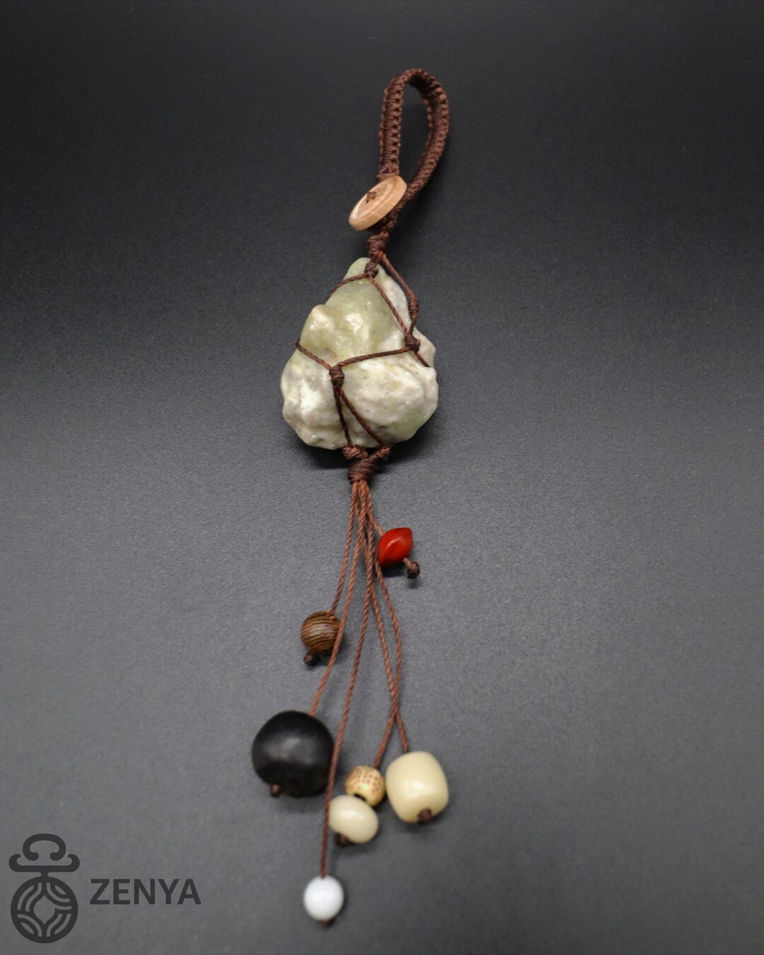 Handmade Stone Hanging Object | Wabi-sabi Style With Knotted Cord - Etsy