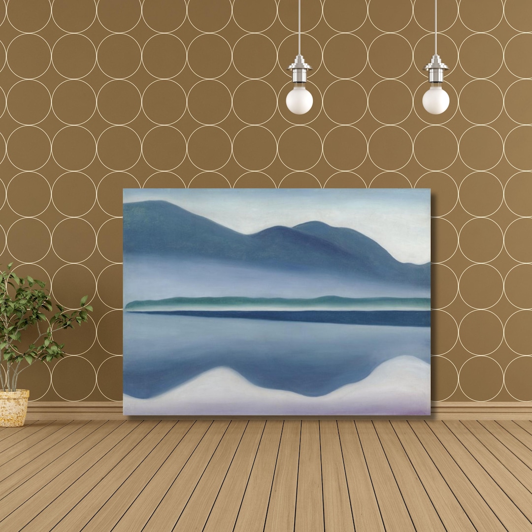 Georgia O’keeffe Lake George Canvas Wall Art | Vintage Landscape Print ...