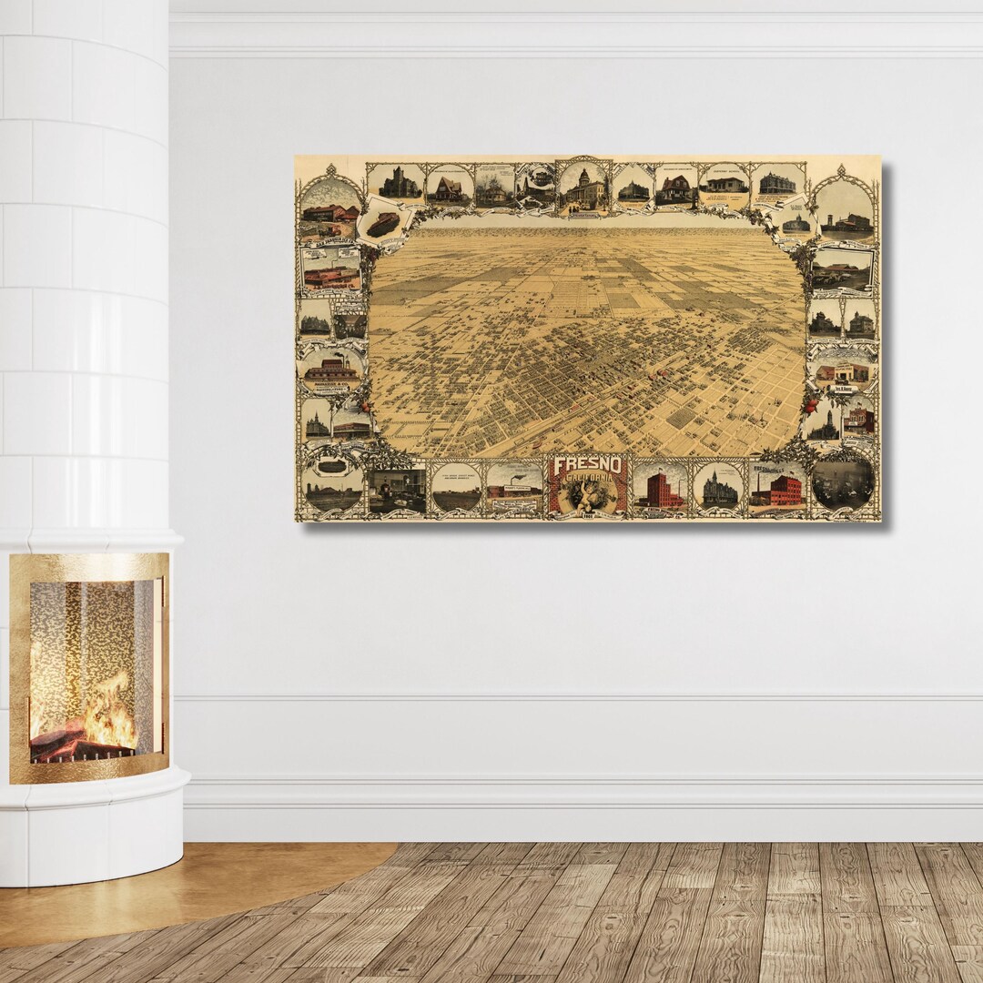 Antique American Map – Vintage USA Canvas Print – Historical States ...