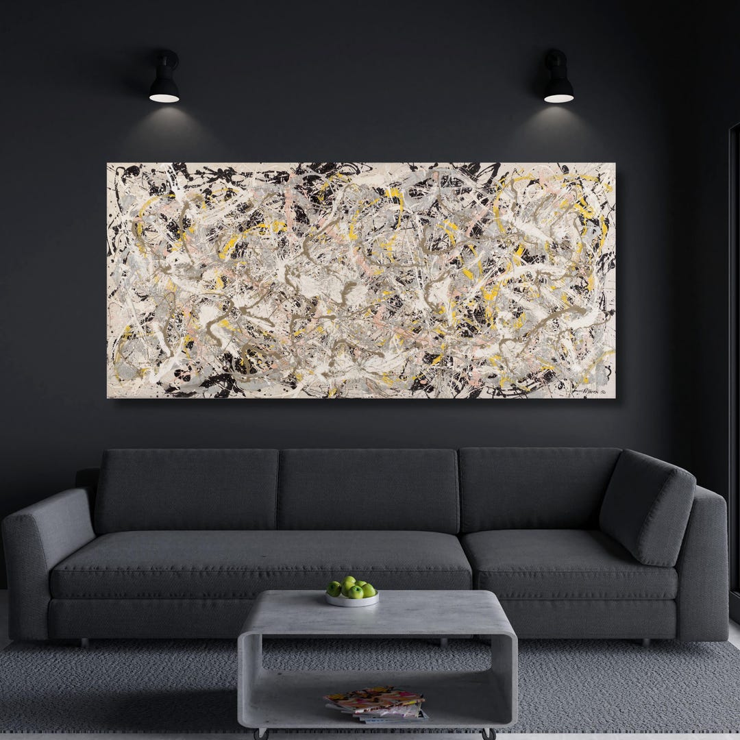 Jackson Pollock Number 27A Canvas Print Wall Art | Abstract Drip ...