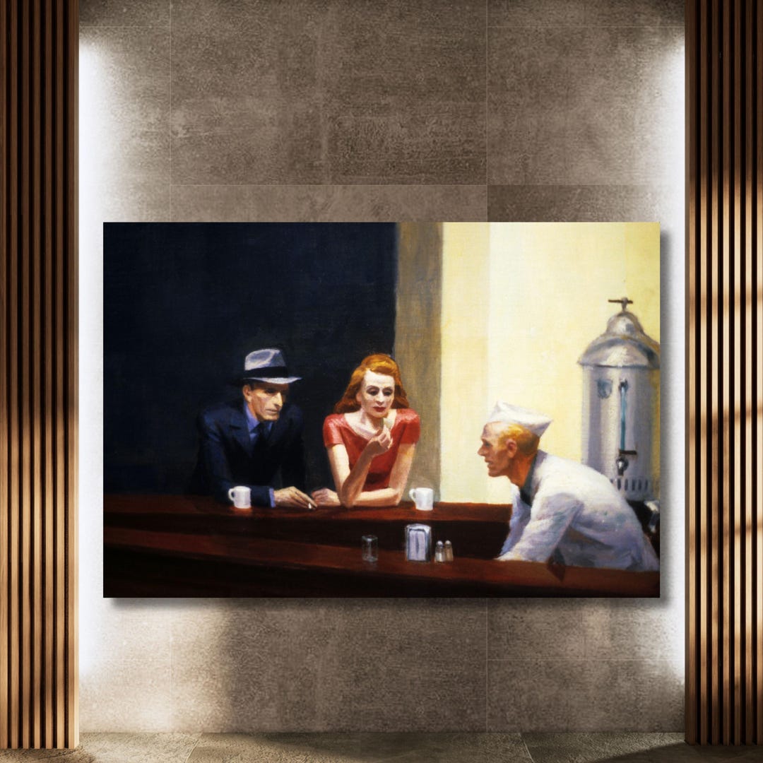 Edward Hopper Nighthawks Canvas Print | Iconic Diner Scene Art - Etsy