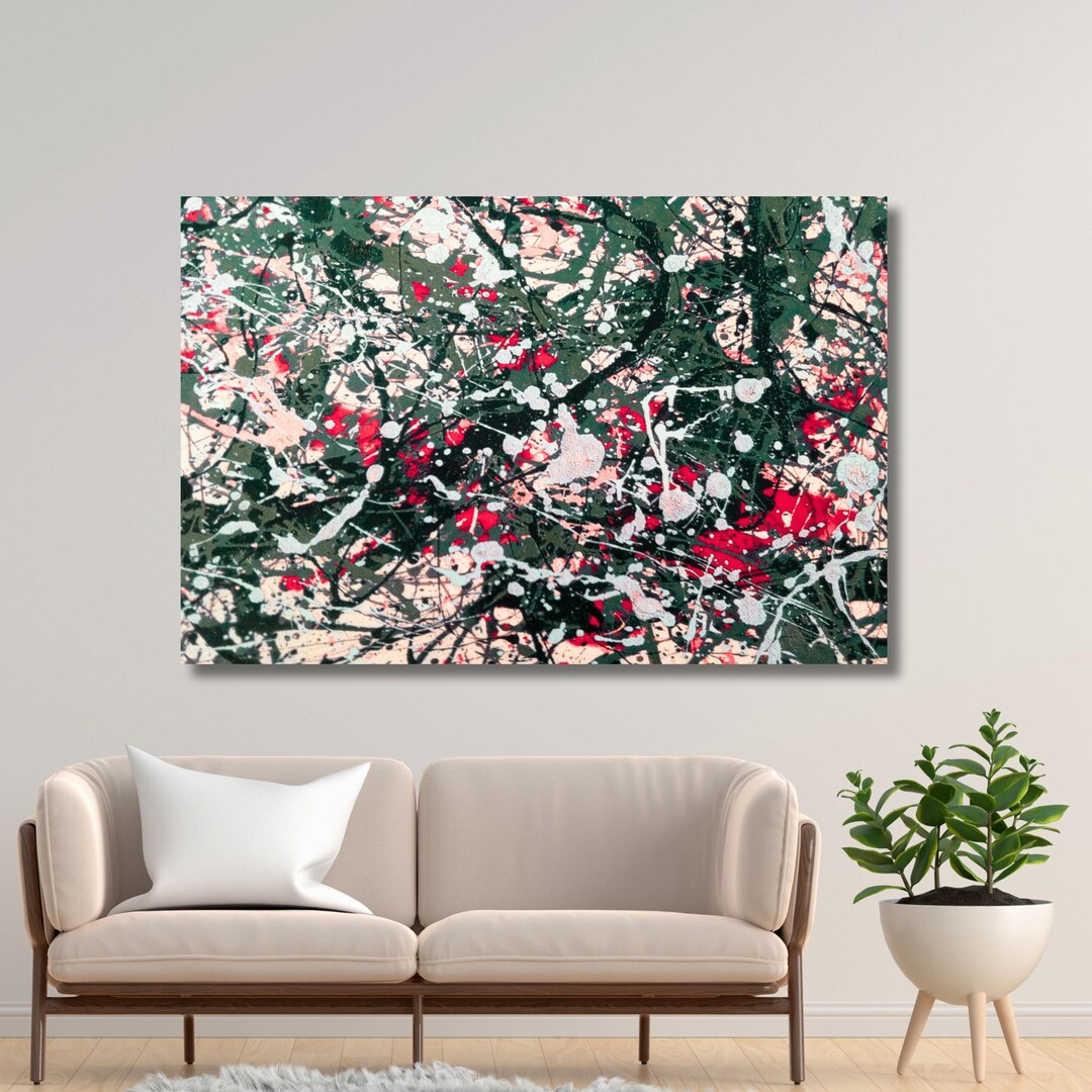 Jackson Pollock Inspired Splatter Canvas Art Print | Abstract ...