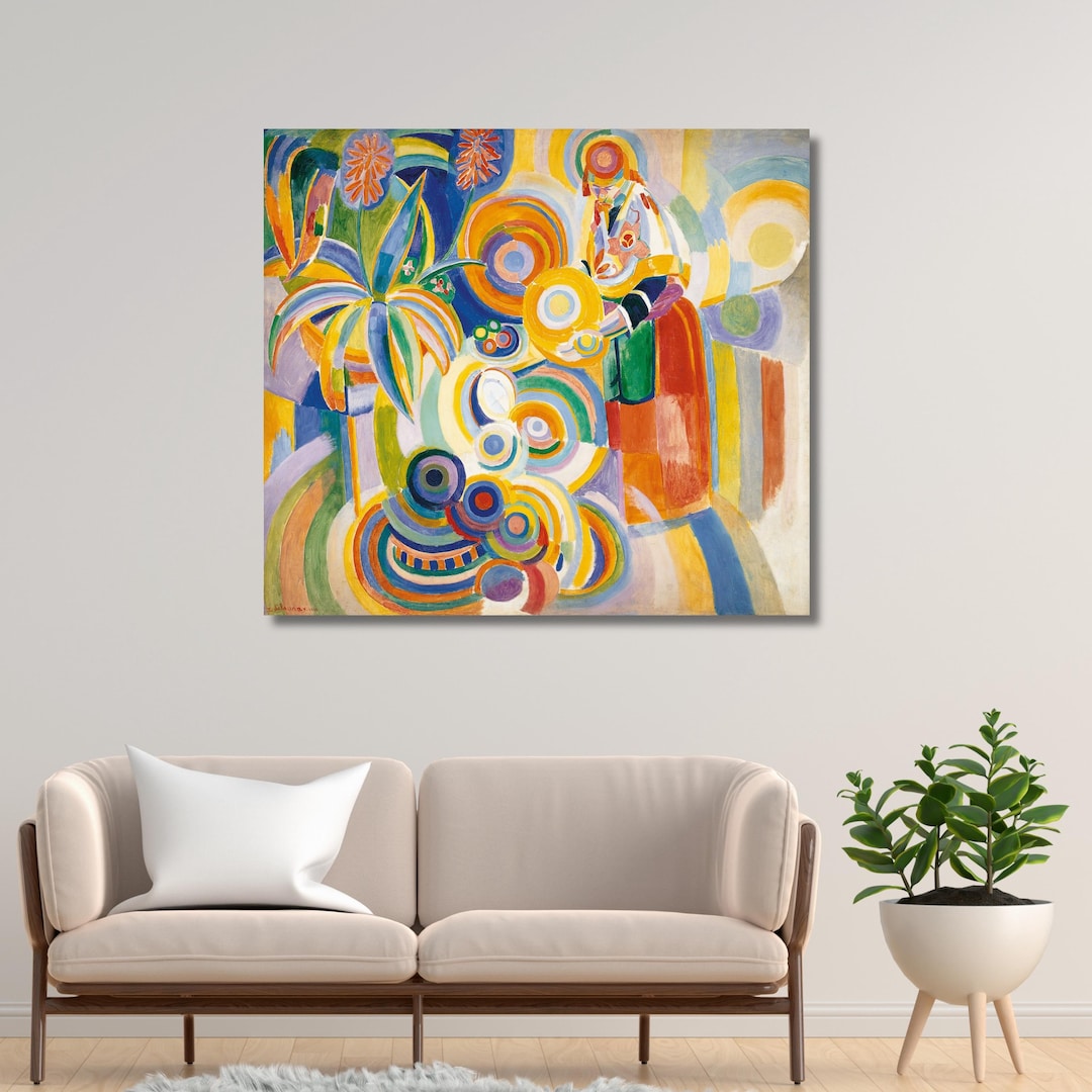 Robert Delaunay Portuguese Woman Canvas Art, Orphism Cubism Abstract ...
