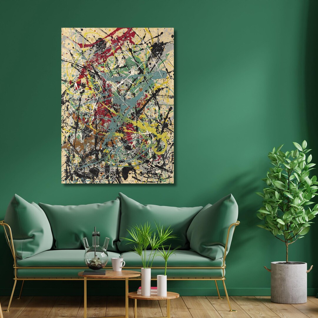 Jackson Pollock Number 16 Canvas Print – Abstract Expressionist Drip ...