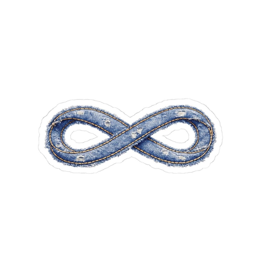 FOREVER in Blue Jeans Infinity Denim Sticker | Kiss-cut Music Lover 70s ...