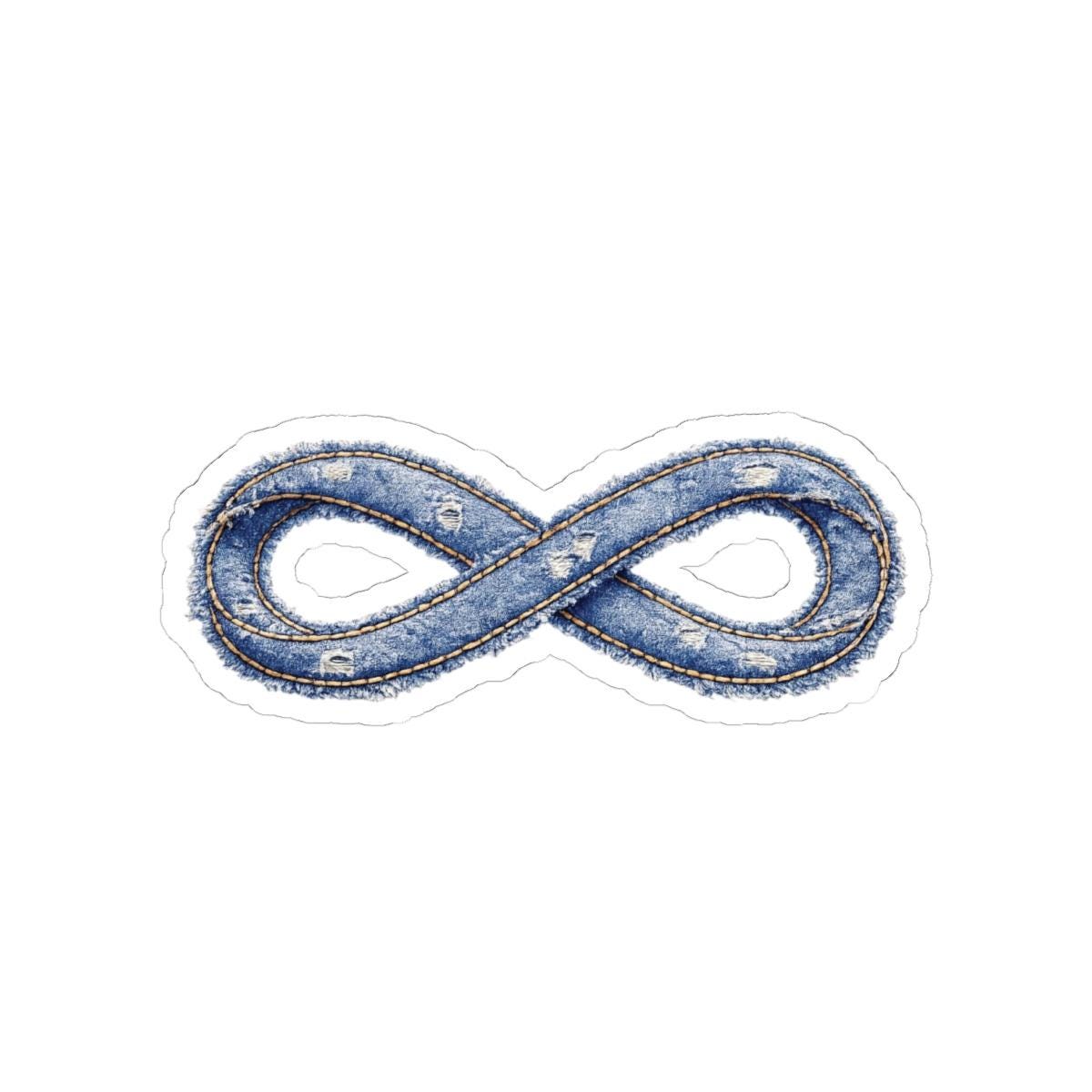 FOREVER in Blue Jeans Infinity Denim Sticker | Kiss-cut Music Lover 70s ...