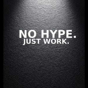 No Hype Just Work Motivational Wall Art – Gold, Bronze, White, Orange ...