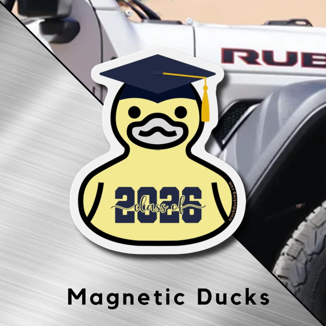 Senior Class of 2026 Rubber Ducky Magnet for Jeep Duck Graduation 2026 ...