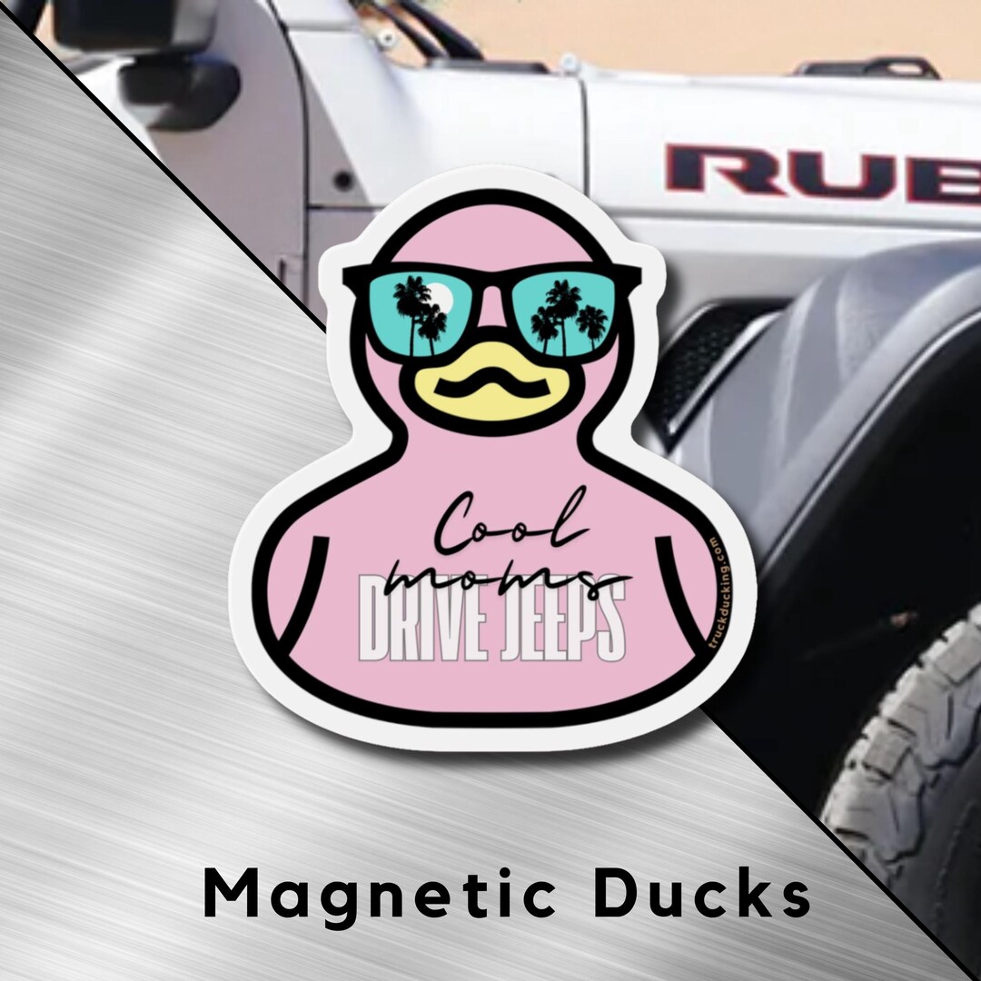 Cool Moms Drive Jeeps Rubber Ducky Magnet, Funny Duck, Jeep Accessories ...