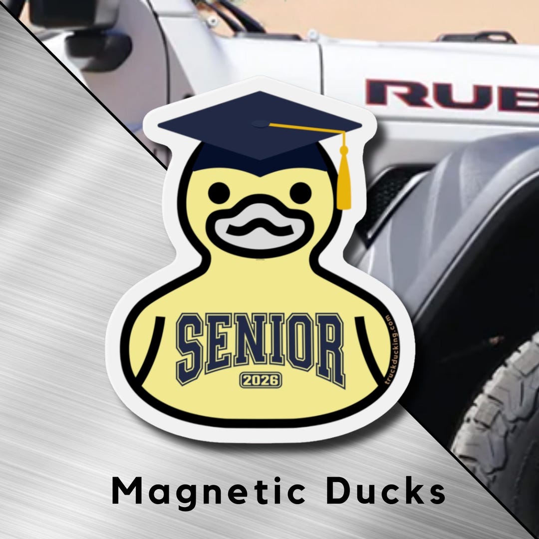 Senior Class of 2026 Rubber Ducky Magnet for Jeep Duck Graduation Gift ...