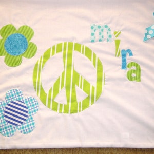 Personalized Pillowcases-peace Signs and Funky Letters Slumber Parties ...