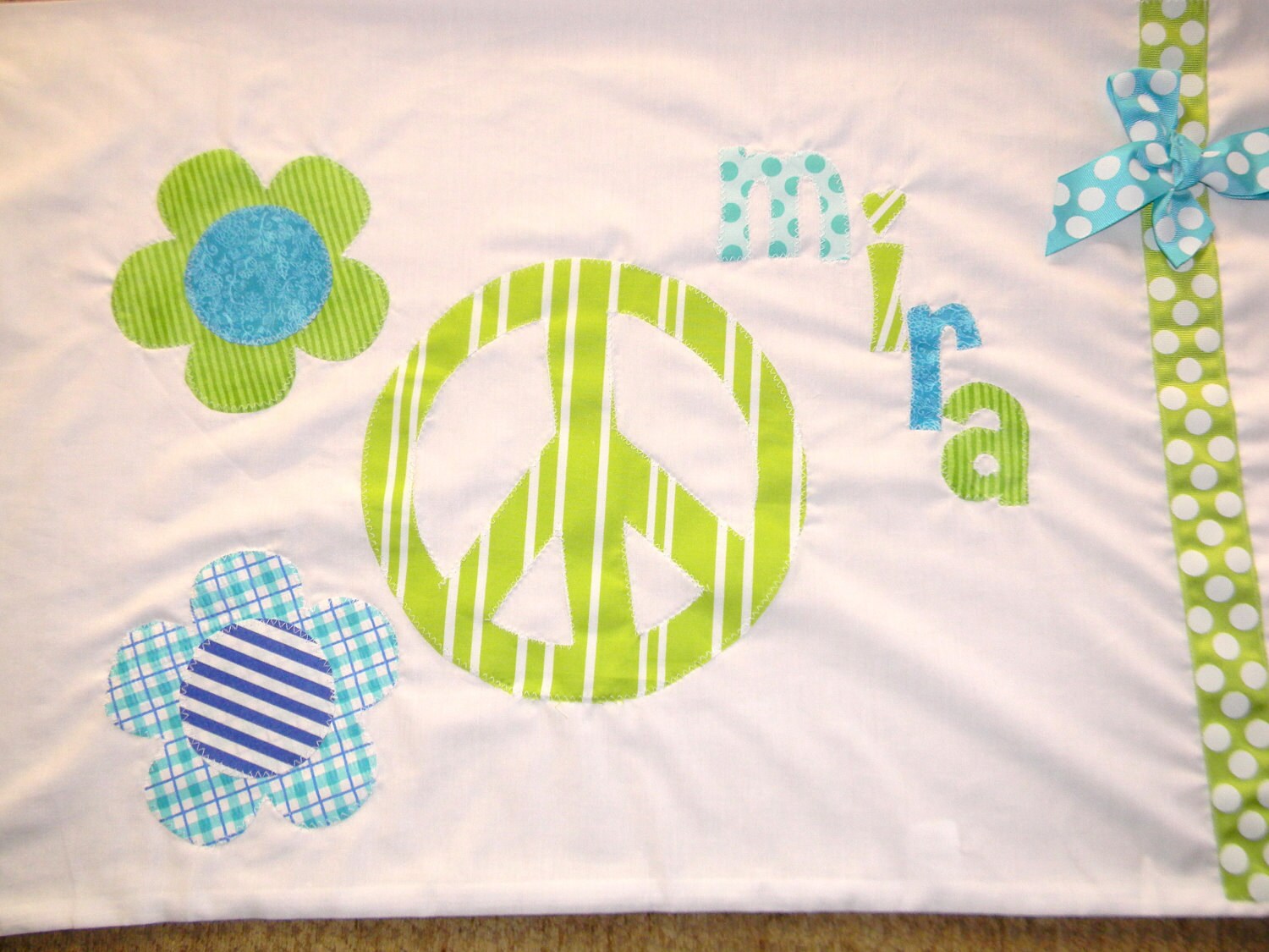 Personalized Pillowcases-peace Signs and Funky Letters Slumber - Etsy