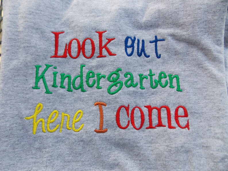 Look Out Kindergarten Here I Come . Boy / Girl kindergarten | Etsy