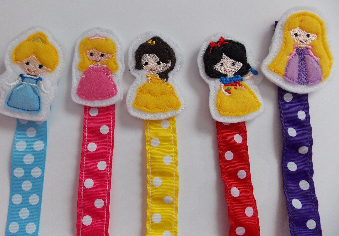 Princess Polka Dot Ribbon Pacifier Holder Pacifier Clip Binky Baby ...