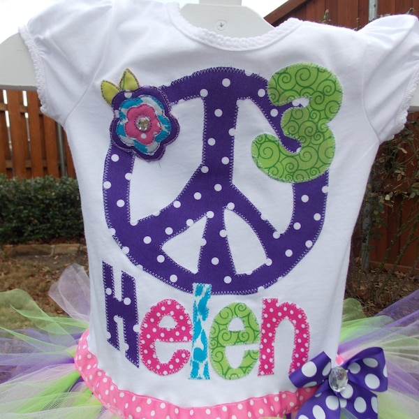 Peace Sign Applique - Etsy