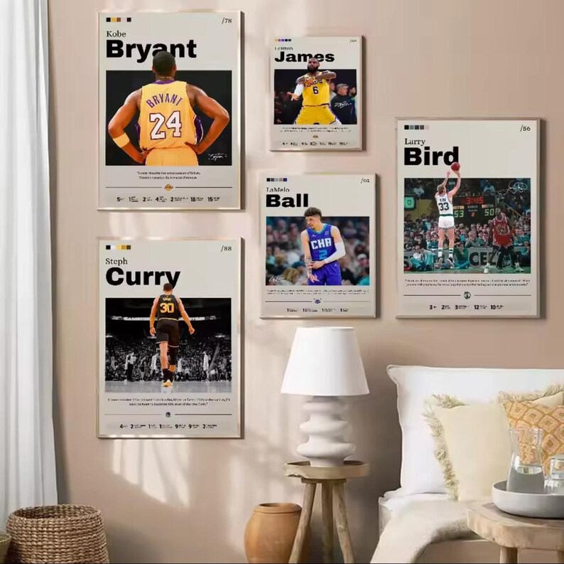Larry Bird Wall Art | NBA Basketball Poster Print | Boston Celtics ...