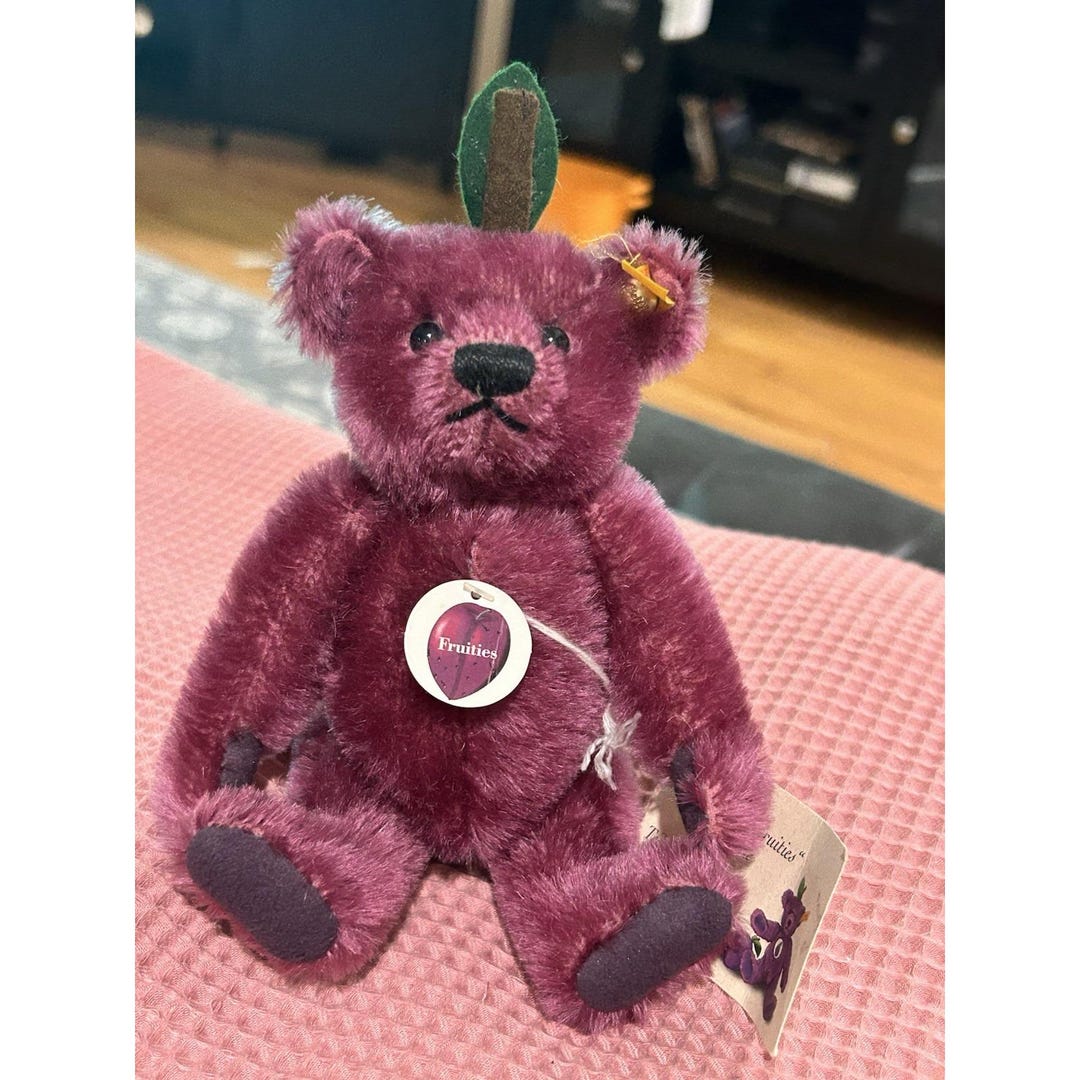 Steiff Fruities Plum 028007 Mohair Teddy Bear Rare 7" U320 - Etsy