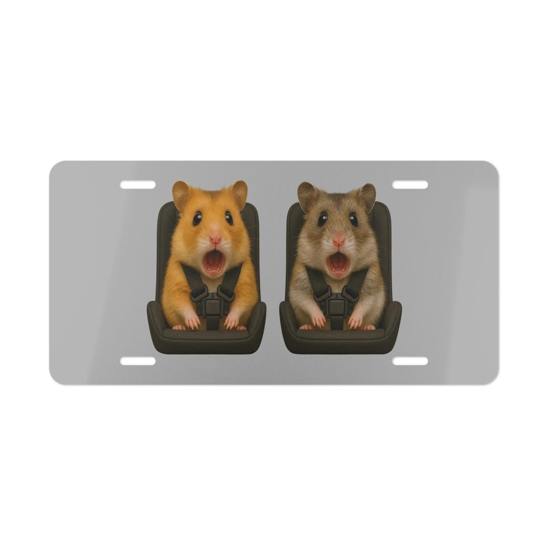 Cute Hamster Car Vanity Plate, Funny License Plate, Animal Lover Gift ...
