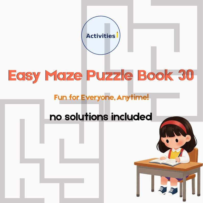 30 Easy Mazes PDF | Printable Puzzle Book | Fun Activity Sheets for All ...