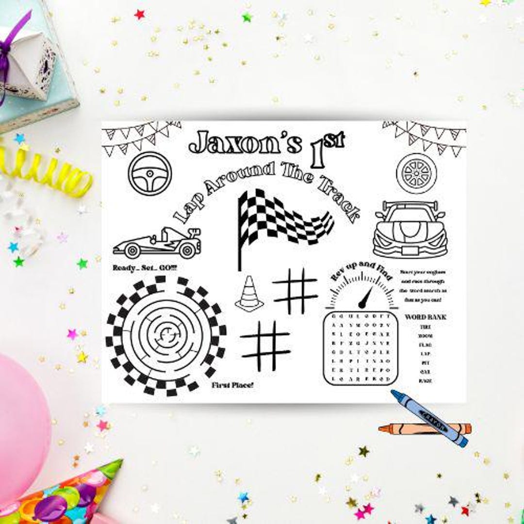 Lap Around the Track Birthday Digital Template-instant Download ...