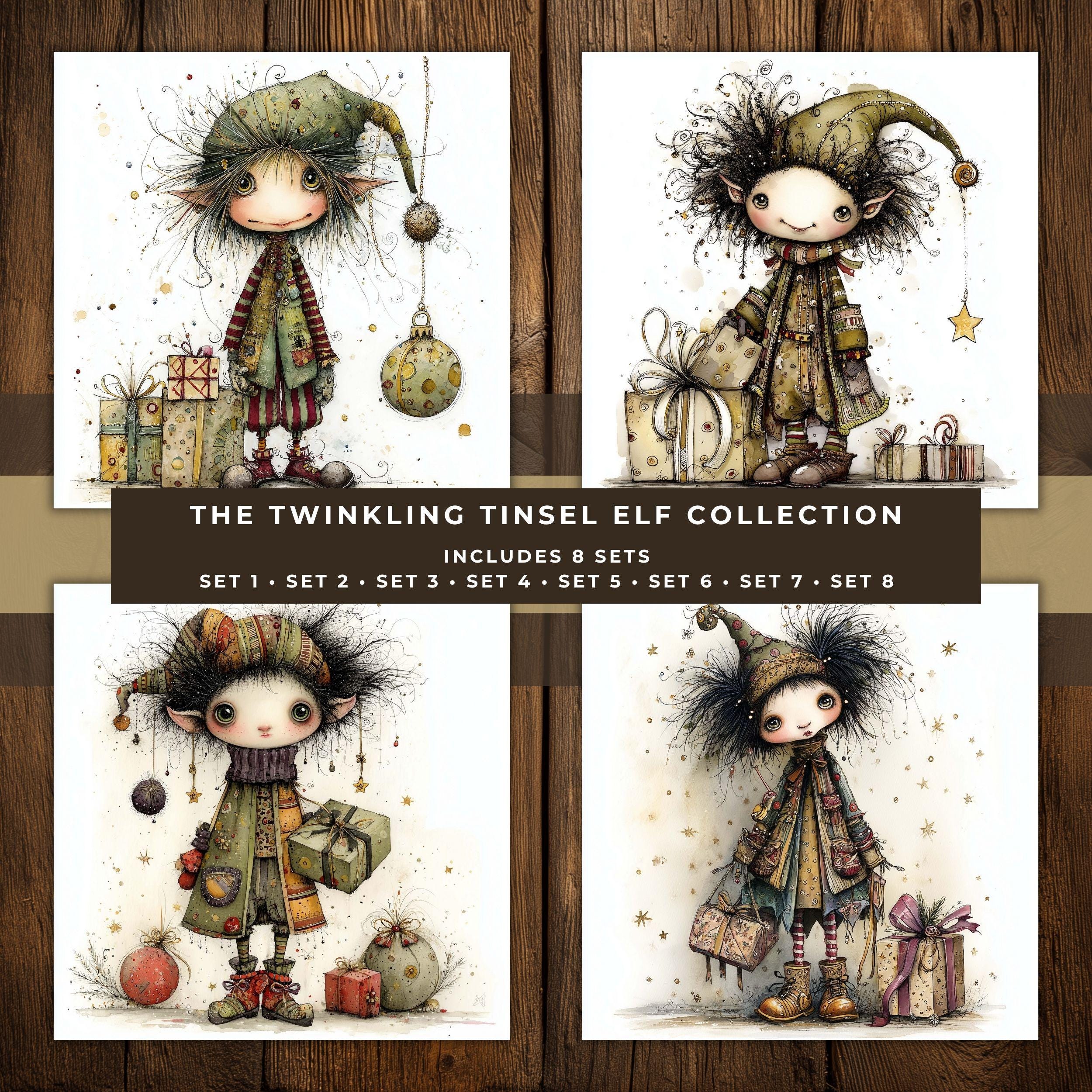 The Twinkling Tinsel Elf Collection - 80 High Res Christmas Elf Clipart ...