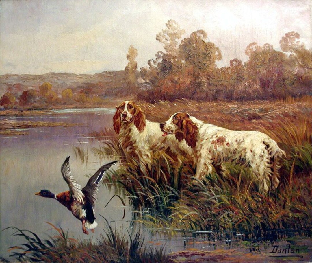 Brittany Spaniels - Cross Stitch Pattern, Pdf Format, Delivered by ...