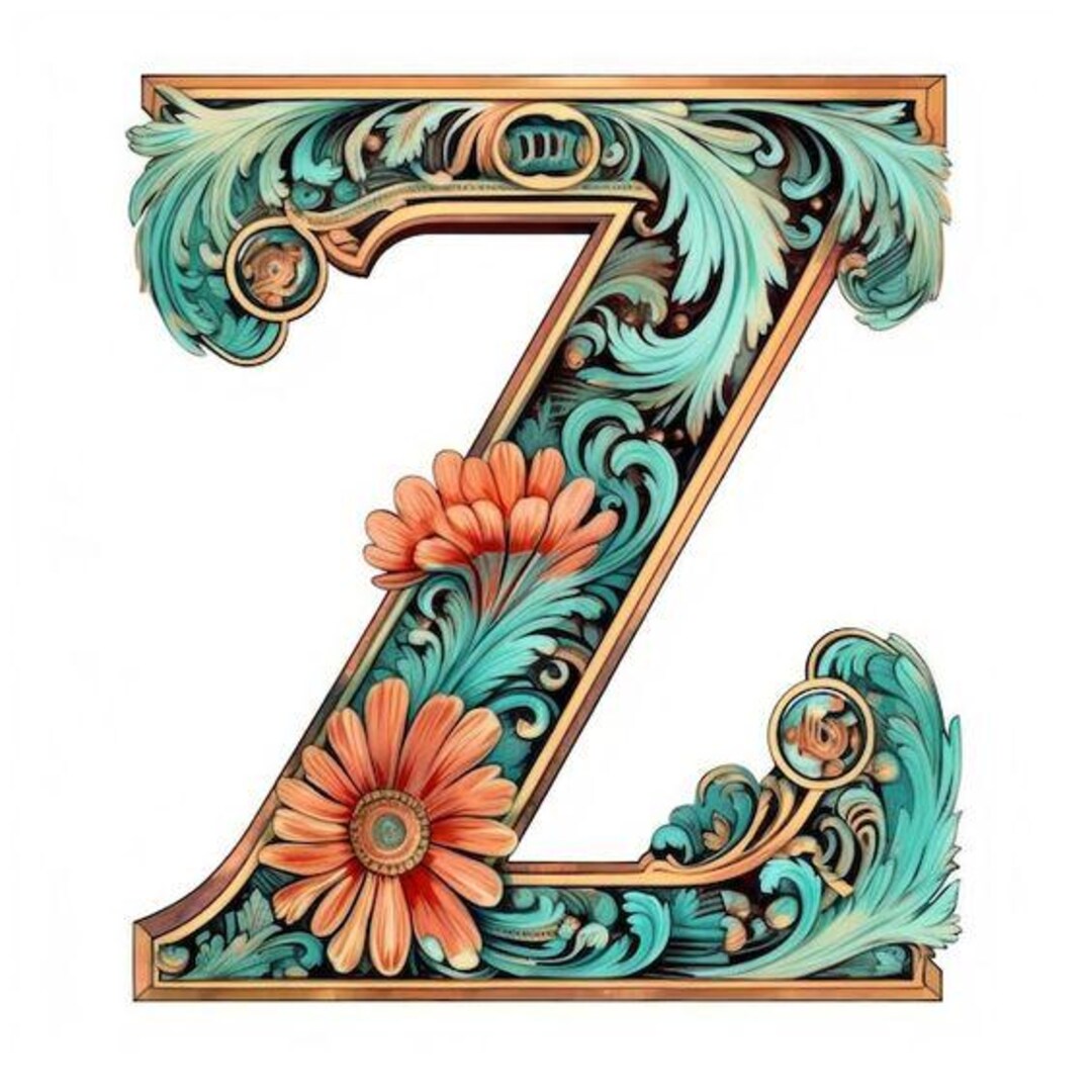 Initial Letter - Z - 1 - Cross Stitch Pattern, Pdf Format, Delivered by ...