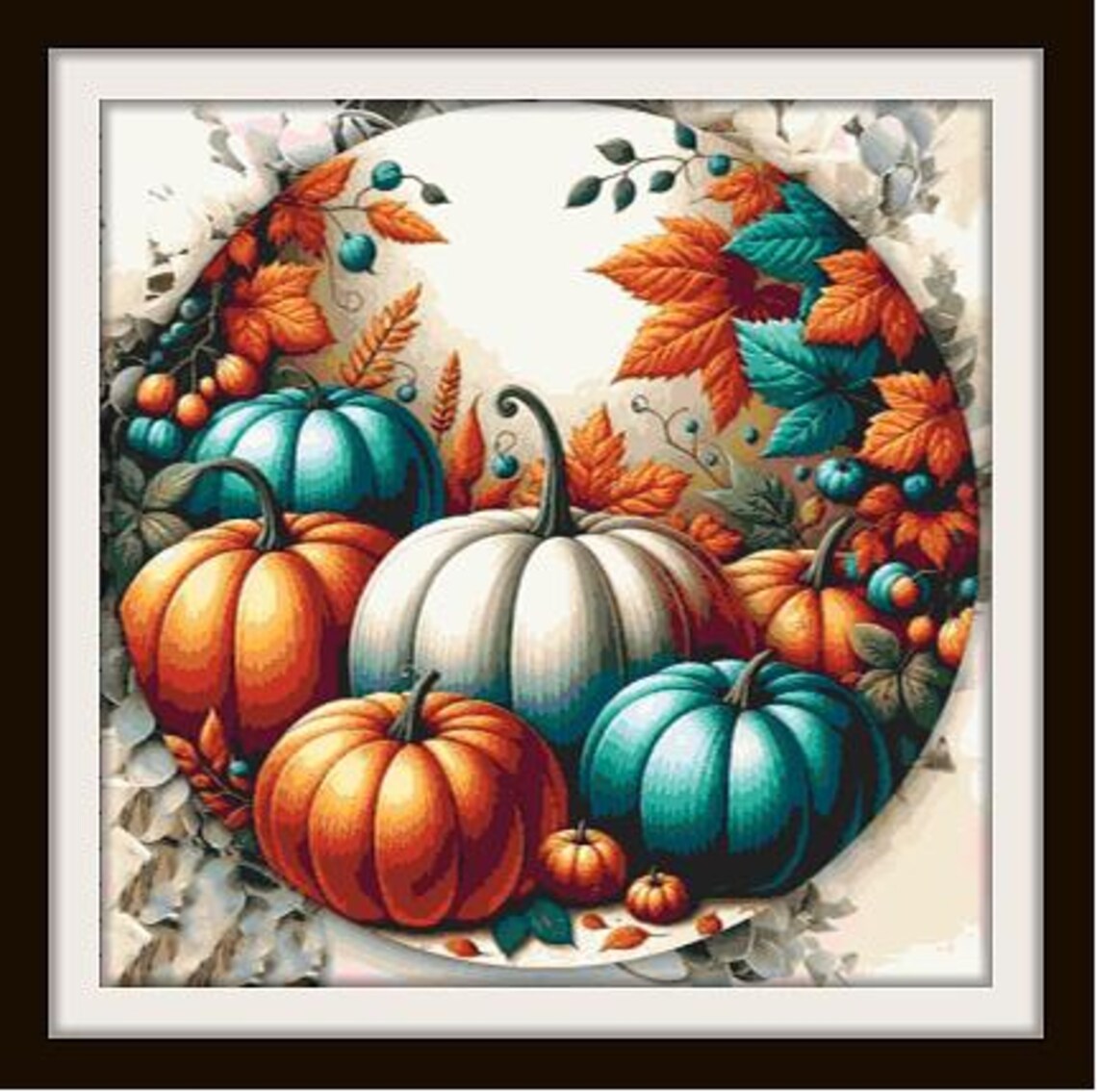 Autumn Pumpkins II - Cross Stitch Pattern, Pdf Format, Delivered by ...