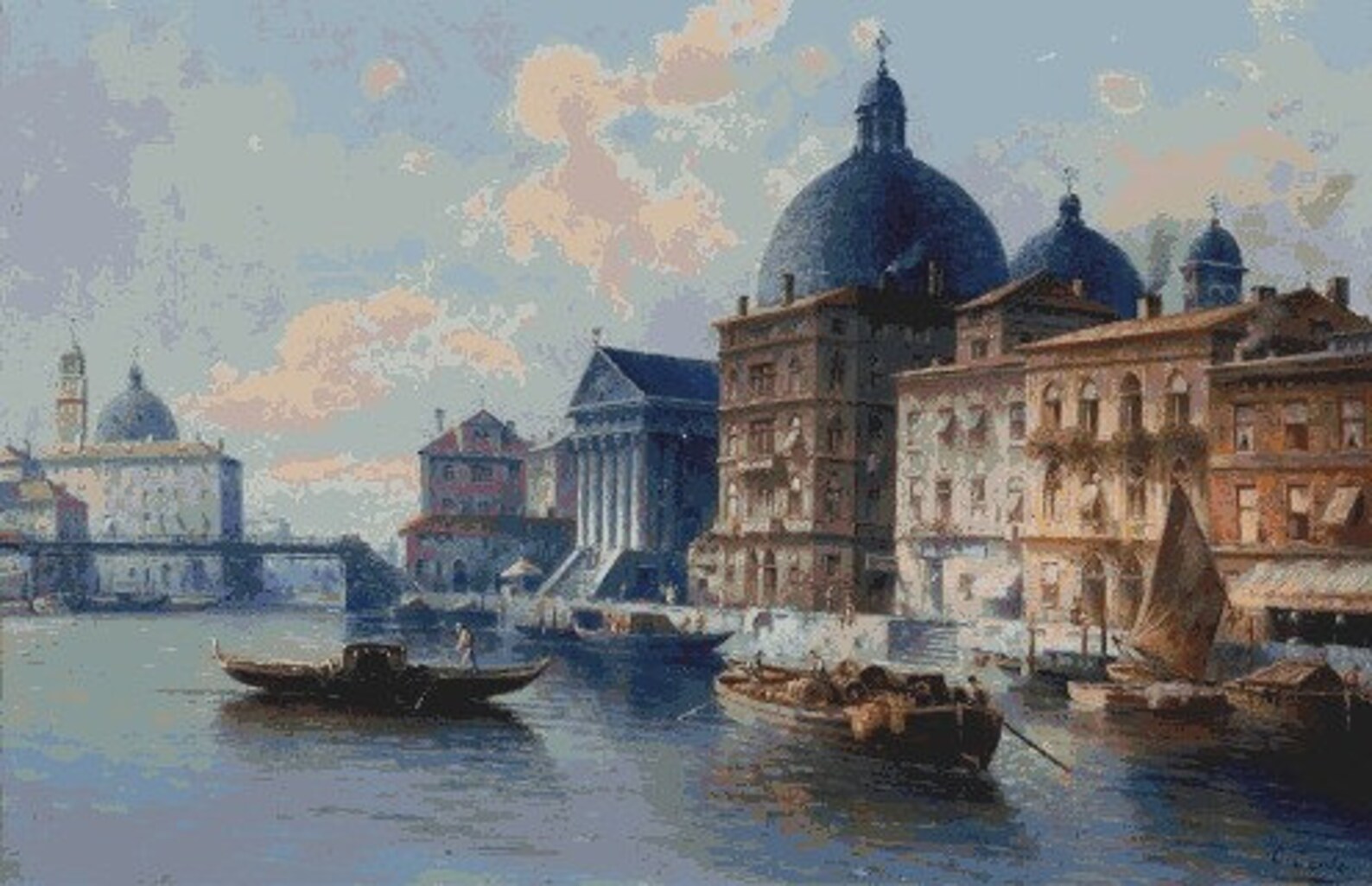 Blue Venice Cross Stitch Pattern Pdf Format - Etsy