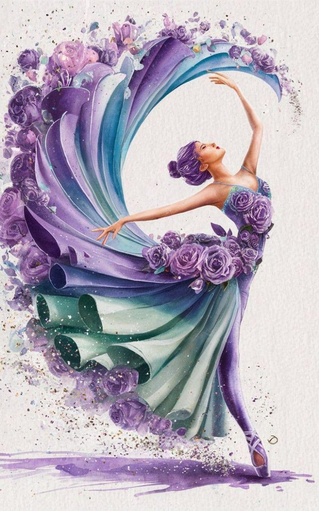 Flower Ballerina Dress - Cross Stitch Pattern, Pdf Format, Delivered by ...